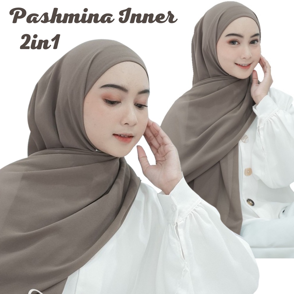 Jual PASHMINA INNER 2IN1 / PASHMINA HOODIE / PASHMINA INNER CERUTY BABYDOLL BISA BOLAK BALIK ...