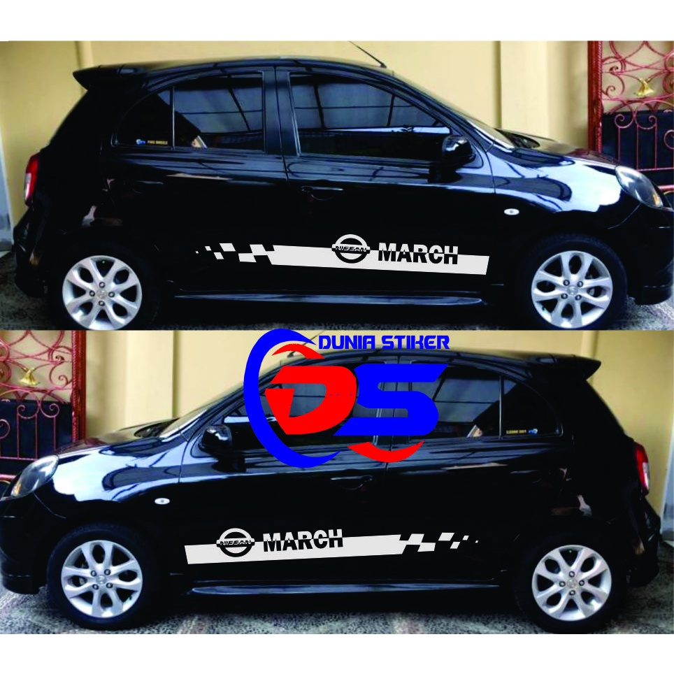 Jual Stiker Sticker Cutting Mobil Nissan March Stiker List Minimalis ...