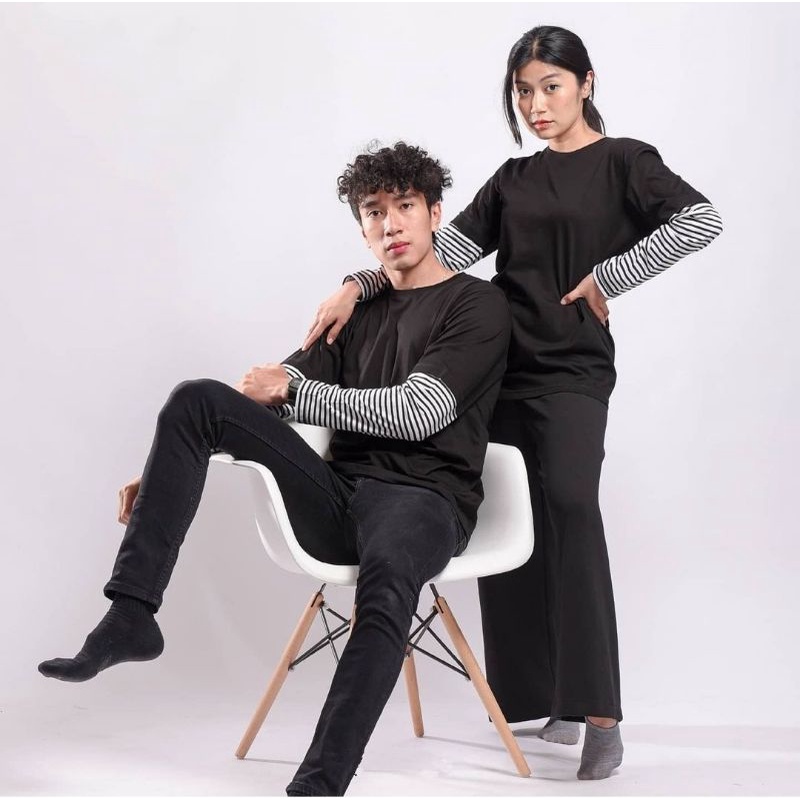 Jual Kaos Polos Double Layer Pria Wanita Cotton Combed 24s | Shopee ...