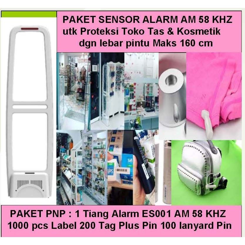 Jual Paket Sensor Alarm AM 58 KHZ ESSENTIAL utk Proteksi Butik / Toko ...