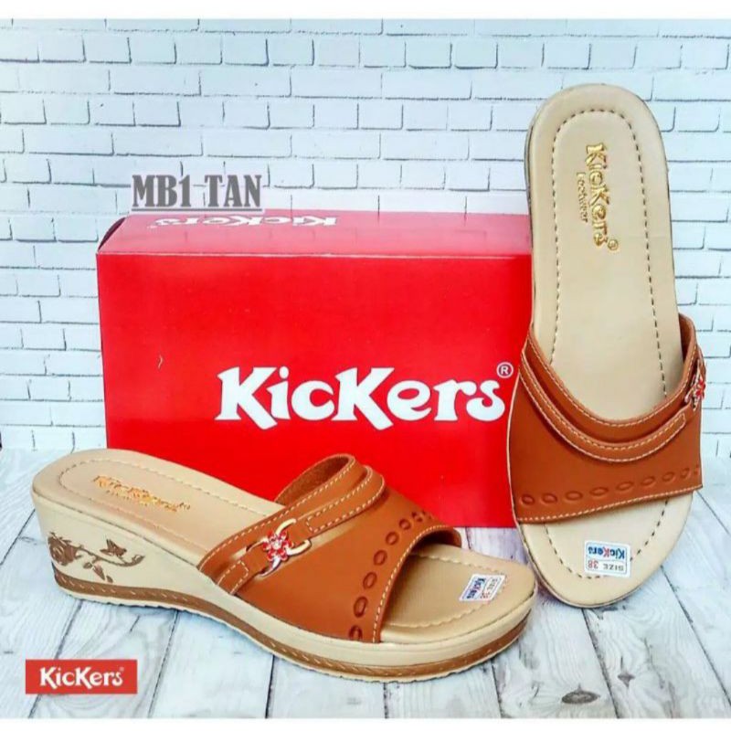 Jual SANDAL SLOP KICKERS WANITA SELOP SLIP ON SENDAL CEWEK KICKERS ...