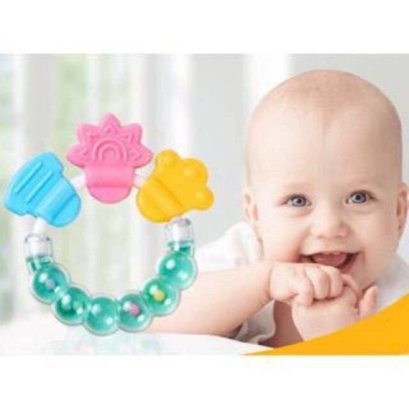 Jual Teether Bayi Kerincingan Bulat / Gigitan Bayi Rattle Mainan ...
