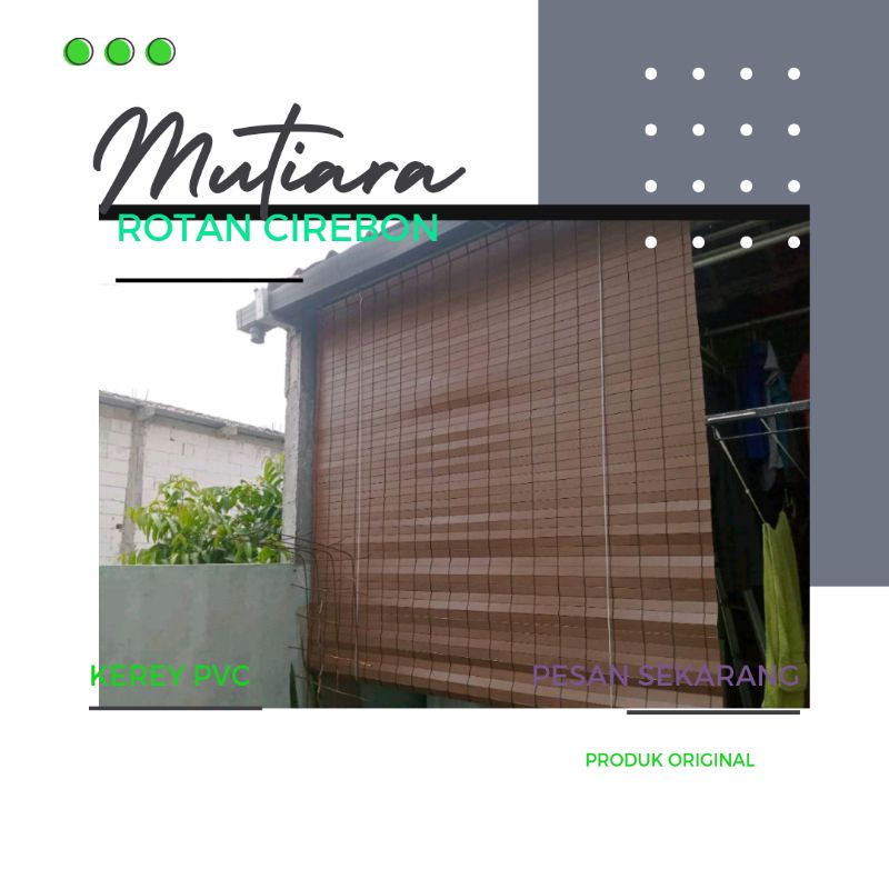 Jual kerey tirai gulung Outdoor bahan PVC include Tali penggulung ...