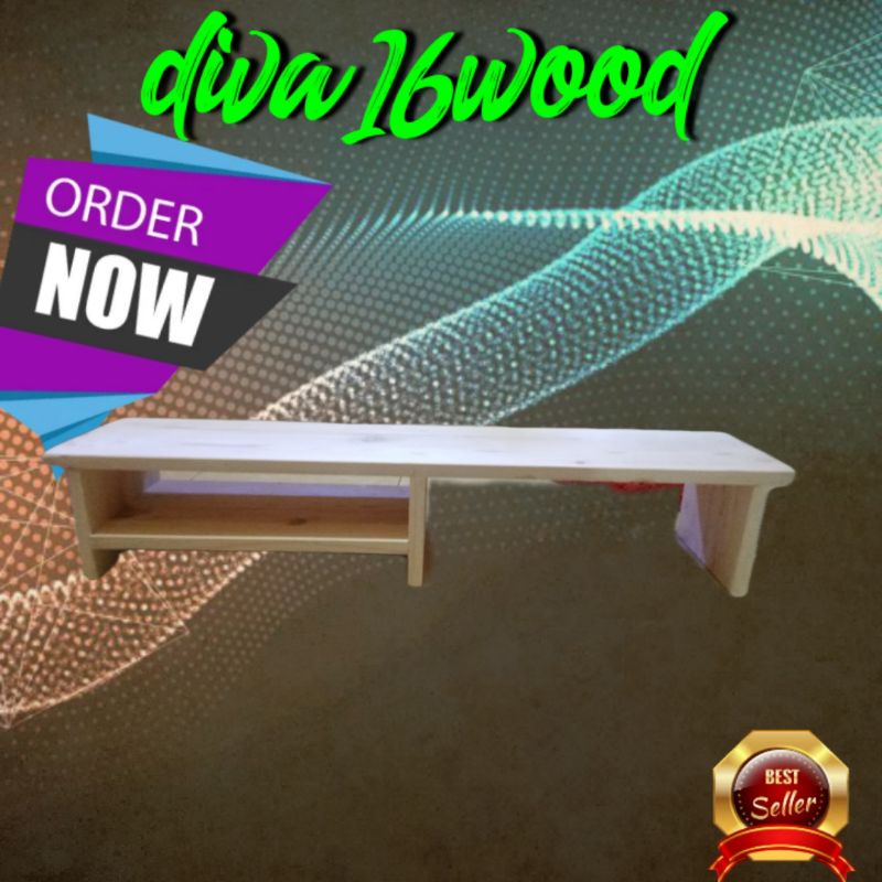 Jual alas monitor kayu/stand monitor kayu jati belanda/alas monitor ...