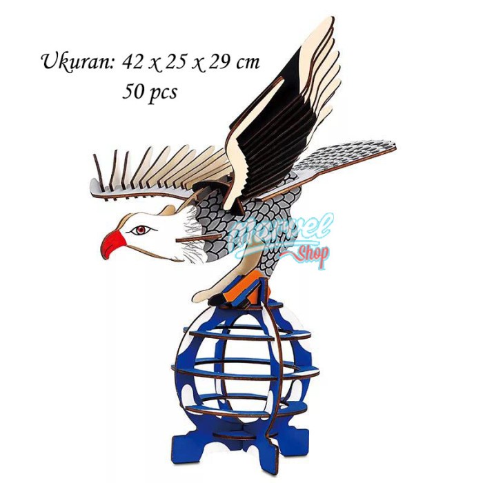 Jual Hari Ini Puzzle 3D Diy Bahan Kayu Model Burung Garuda Mainan ...