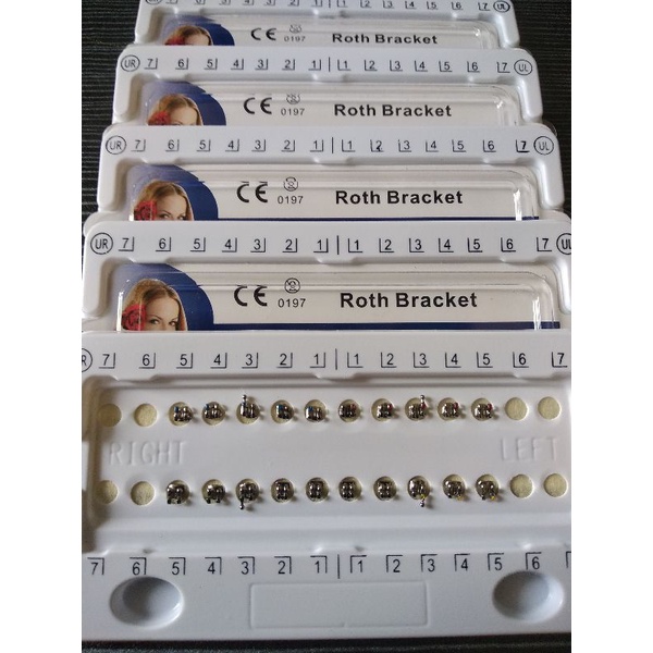 Jual 5 Set Mini Roth Bracket MIM bondable mesh slot 022 with Hook On 3 ...