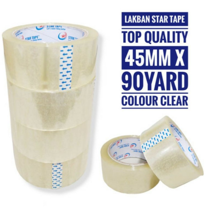Jual LAKBAN ( 1 PCS ) CLEAR BENING LENGKET STAR TAPE KUALITAS TERBAIK ...