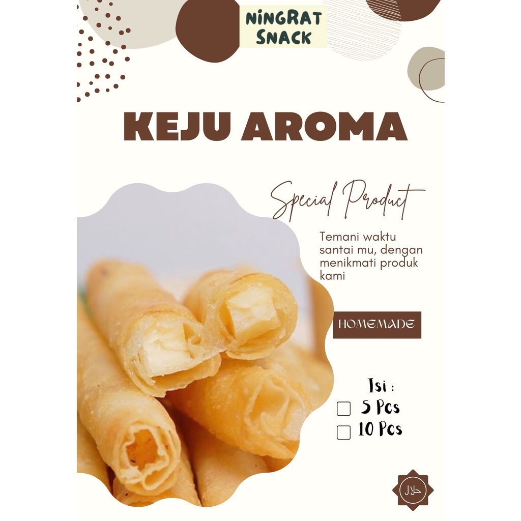 Jual Ningrat Snack, Keju Aroma Viral (Frozen Food Cheese Roll) | Shopee ...