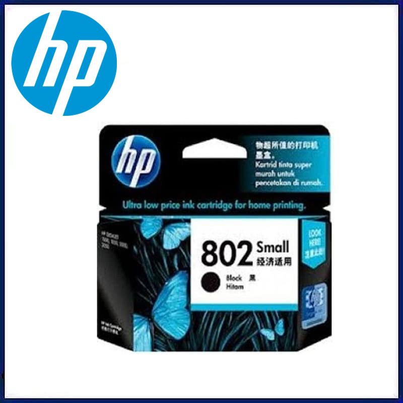 Jual Tinta HP 802 Small Black Original , tinta printer HP ori | Shopee ...