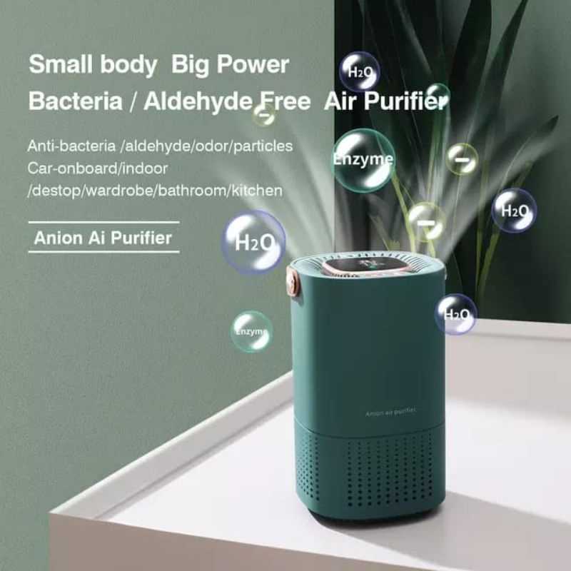 Jual Air Purifier Anion A8 HEPA Filter Portable Rechargeable Praktis ...