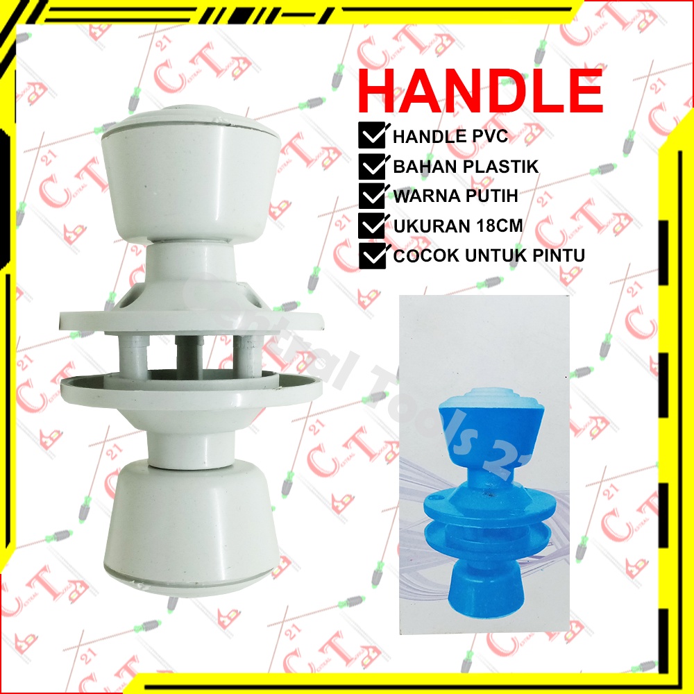 Jual Handle Pintu Kamar Mandi Bulat Pvc 1 Set Gagang Pintu Bulet ...