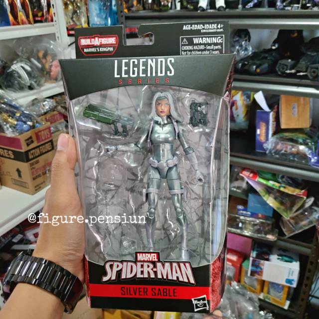 Jual MARVEL LEGENDS SERIES SPIDERMAN SILVER SABLE BAF KINGPIN ORIGINAL ...