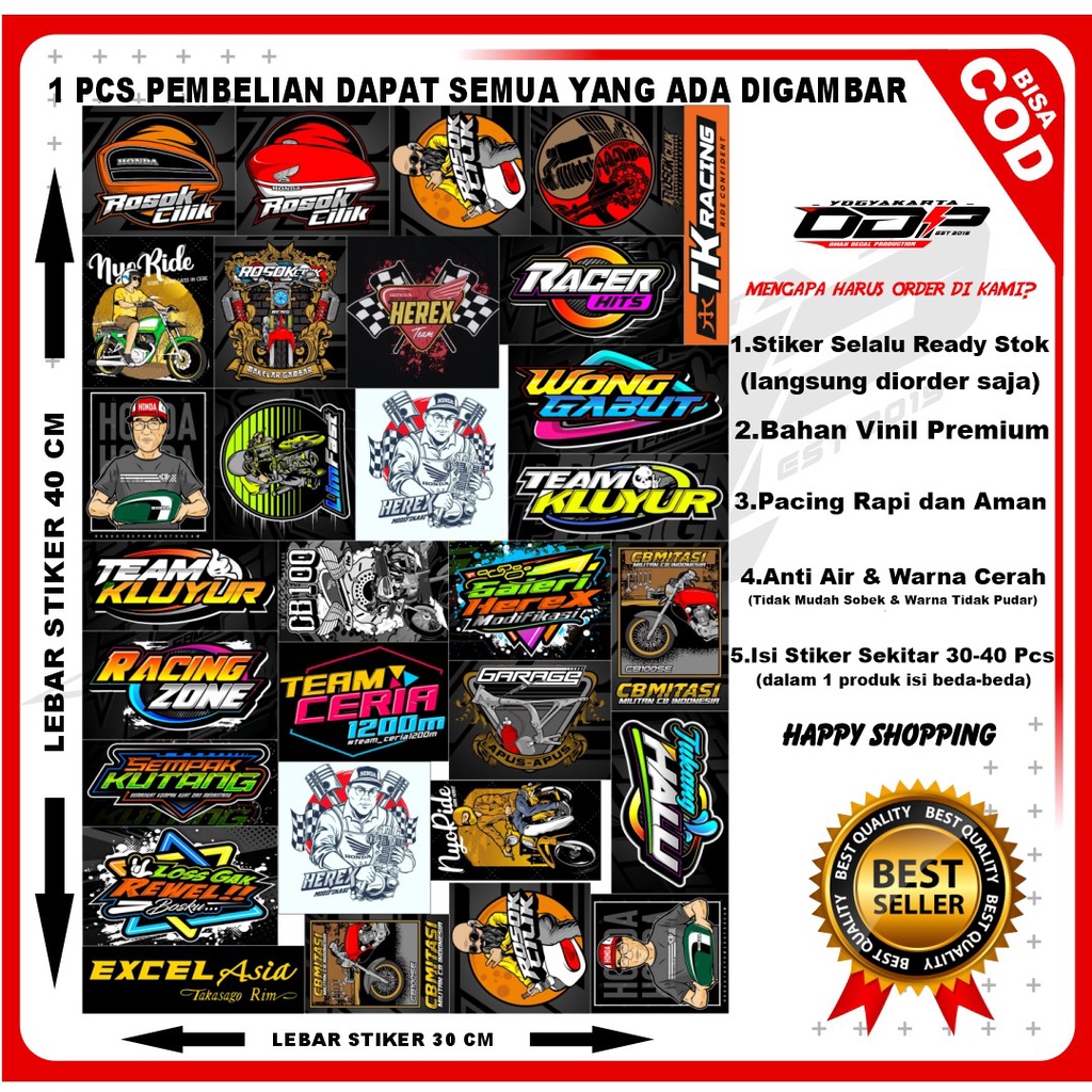 Jual STICKER PACK SPONSOR RACING HEREX RCB | Shopee Indonesia