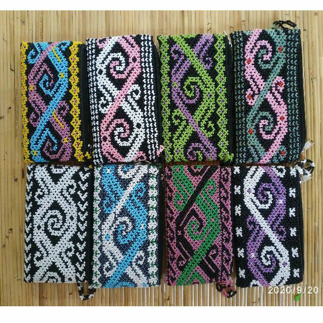 Jual Dompet Manik Ukuran Besar Khas Kaltim Motif Dayak Handmade ...