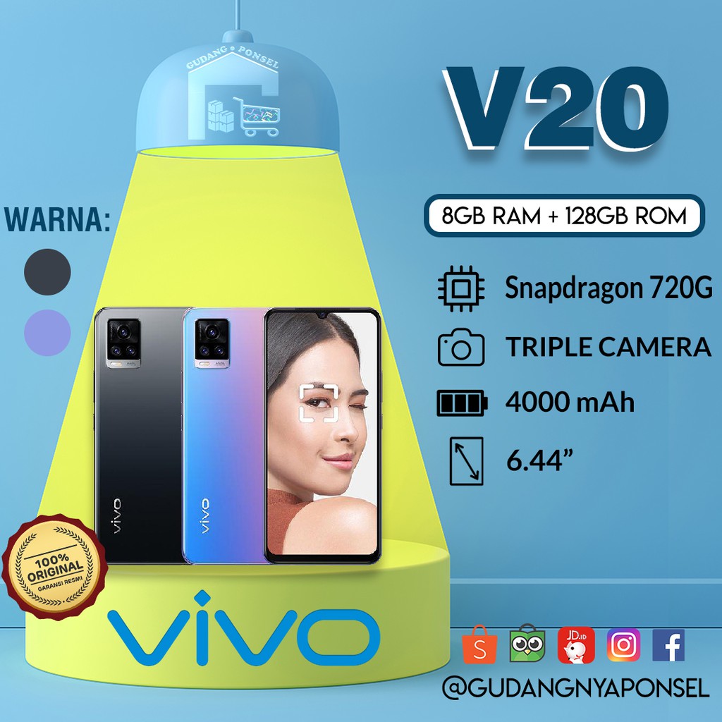 Jual [100% RESMI] VIVO V20 — 8GB/128GB | Shopee Indonesia