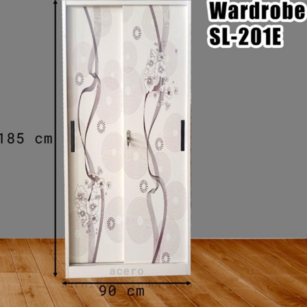 Jual Lemari Baju Besi - Lemari Pakaian Besi Sliding / 2 Pintu / 3 Pintu | Shopee Indonesia