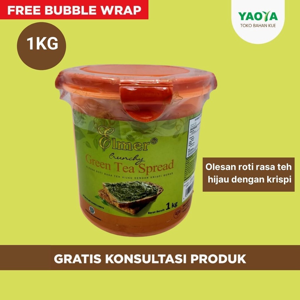 Jual ELMER CRUNCHY GREEN TEA SPREAD 1KG | Shopee Indonesia