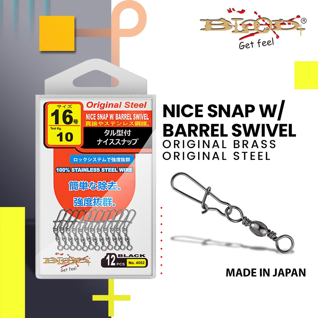 Jual KILI KILI PANCING BLOOD BARREL SWIVEL + NICE SNAP SIZE #3 | Shopee ...
