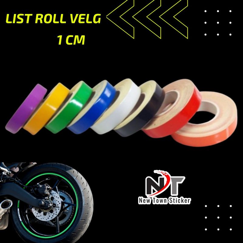 Jual Stiker sticker list lis velg ban motor mobil helm 1 cm | Shopee ...