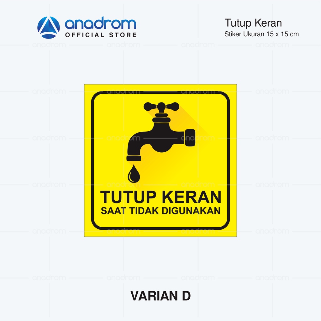 Jual Stiker Hemat Air | Stiker Matikan Keran saat tidak digunakan ...