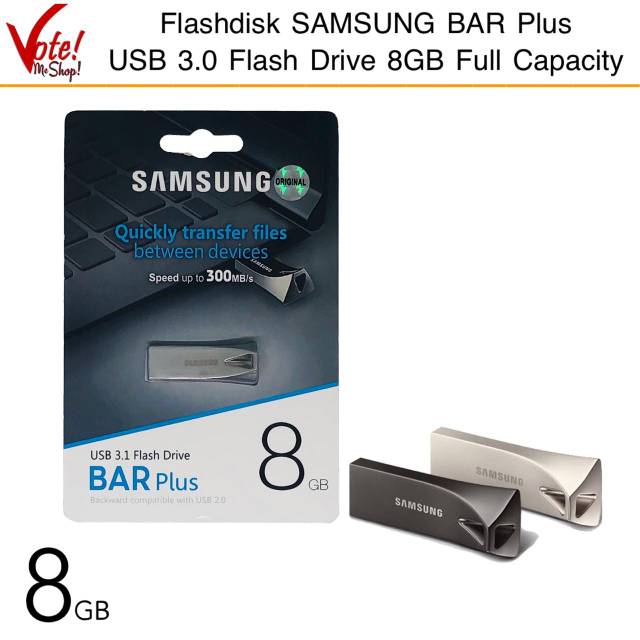 Jual SAMSUNG Flashdisk 8GB BAR Plus USB 3.1 Flash Drive Full Capacity ...