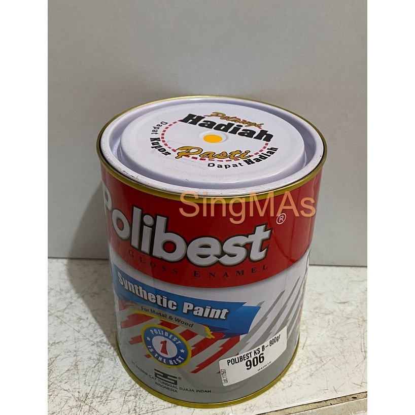 Jual Cat Besi Kayu POLIBEST High Gloss Enamel 906 Golden Yellow 800gr ...