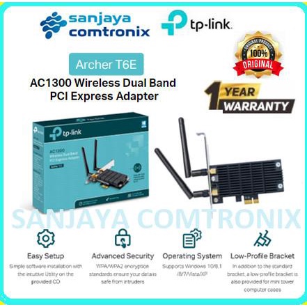Jual TP-LINK ARCHER T6E AC1300 Wireless Dual Band PCI Express Adapter ...