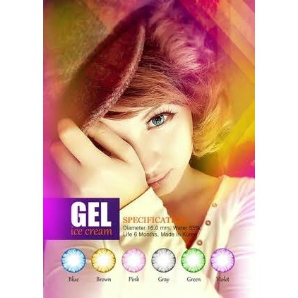 Jual Softlens Korea Gel Ice Cream Big Size 16 mm Soflen kadar air ...