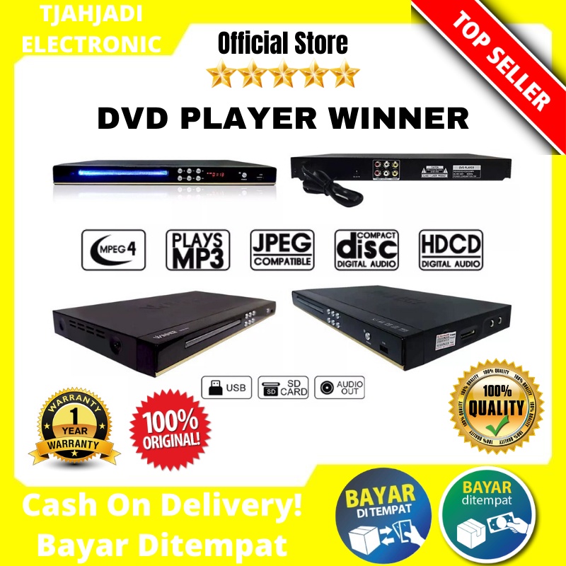Jual (100% ORIGINAL) DVD Player Winner DIVX DC 12V | Shopee Indonesia