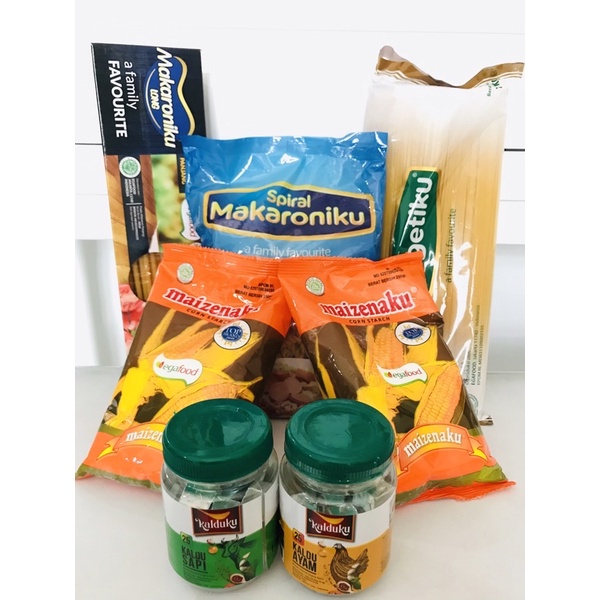 Jual PAKET B ( MACARONI SPIRAL 500gr, SPAGHETTI 1 kg, MACARONI LONG ...