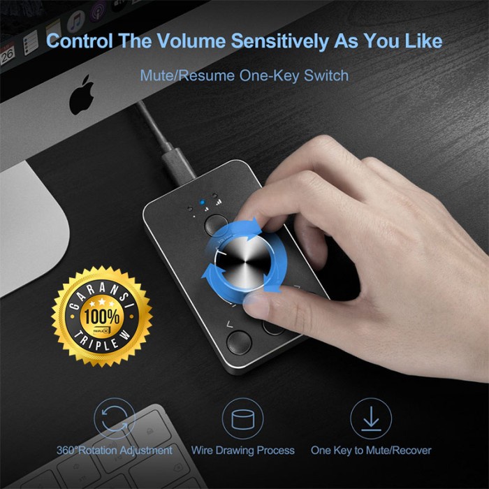 Jual Triple W Smart Remote Control Audio Speaker Volume Computer Laptop ...
