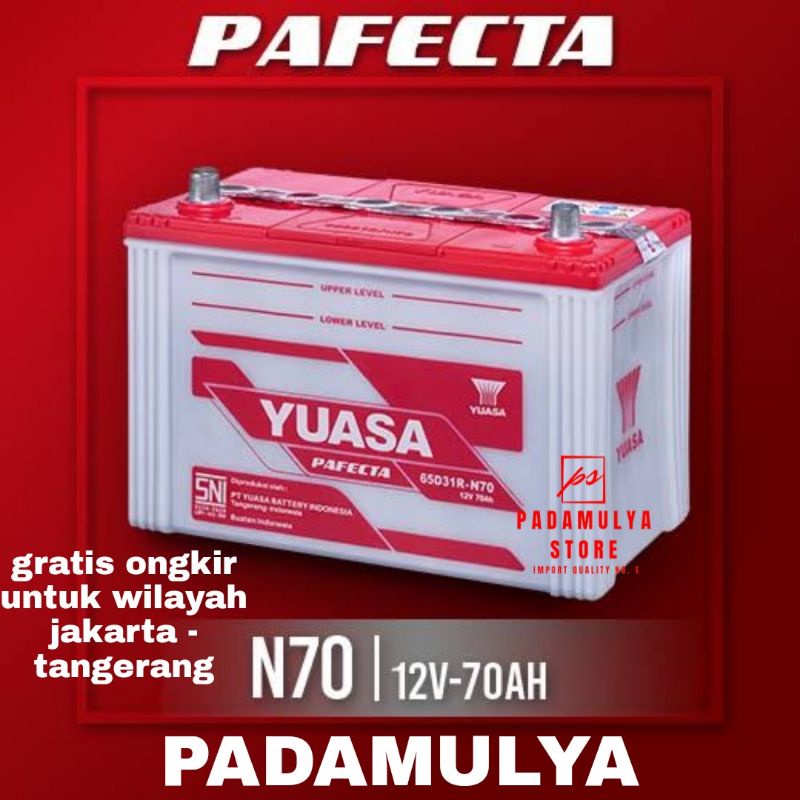 Jual Aki Basah Yuasa Pafecta N70 12V 70Ah 65D31R Battery Phanter L300 L200 | Shopee Indonesia
