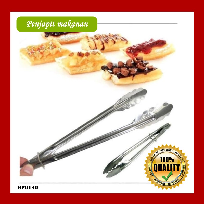 Jual Penjepit Makanan Roti kue Es Batu Gorengan Stainless Steel ...