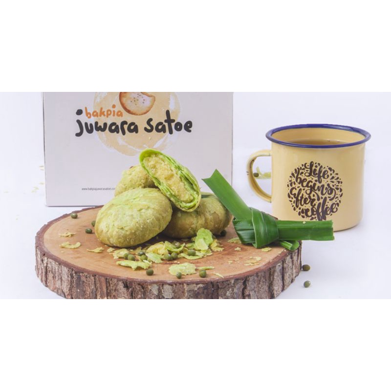 Jual Bakpia Juwara Satoe 1 Box (10 pcs) Kcang Hijau Ori, Pandan, Coklat ...