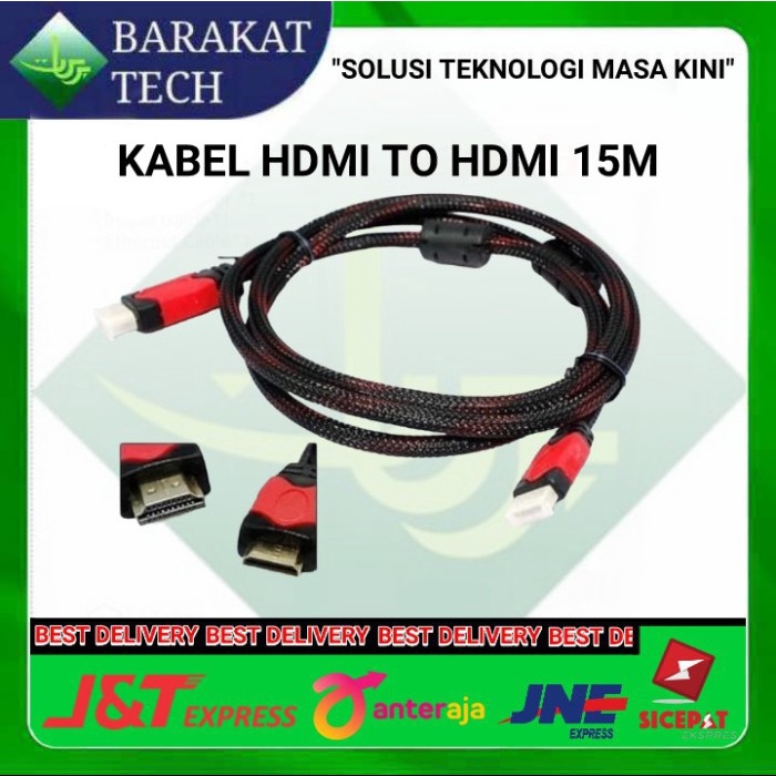 Jual Kabel HDMI 15m Serat / Kabel HDMI 15 meter Jaring / HDMI 15m | Shopee Indonesia