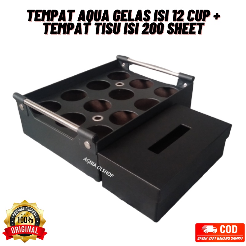 Jual Keranjang Air Mineral Isi 12 Cup + Tempat Tisu Isi 200 Sheet ...