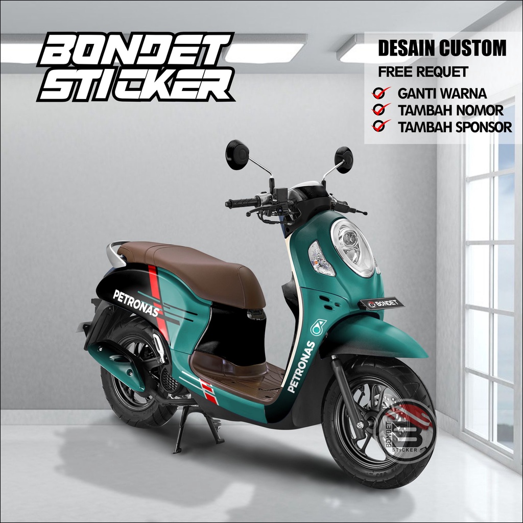 Jual STICKER SCOOPY - DECAL MOTOR HONDA SCOOPY PETRONAS NEW FULL BODY | Shopee Indonesia