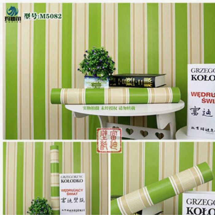 Jual Wallpaper Dinding Garis Hijau gold | Shopee Indonesia