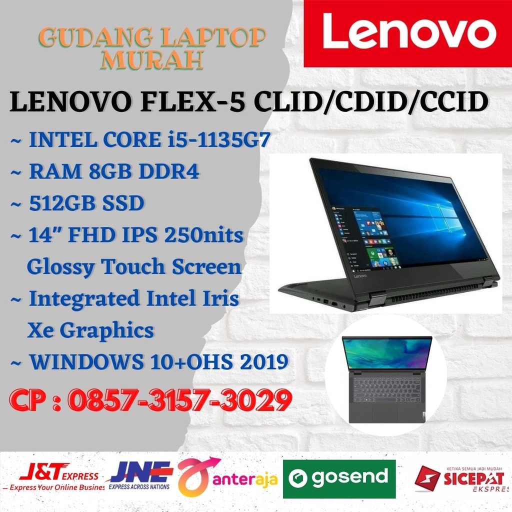Jual LENOVO FLEX 5 - CLID/CORE i5-1135G7/8GB/SSD 512GB/14"TOUCH/WIN10+OHS | Shopee Indonesia