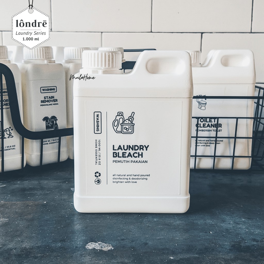 Jual LONDRe Laundry Detergent Bottle 1000 ml/1 Liter Botol Refill Tempat Deterjen Softener ...