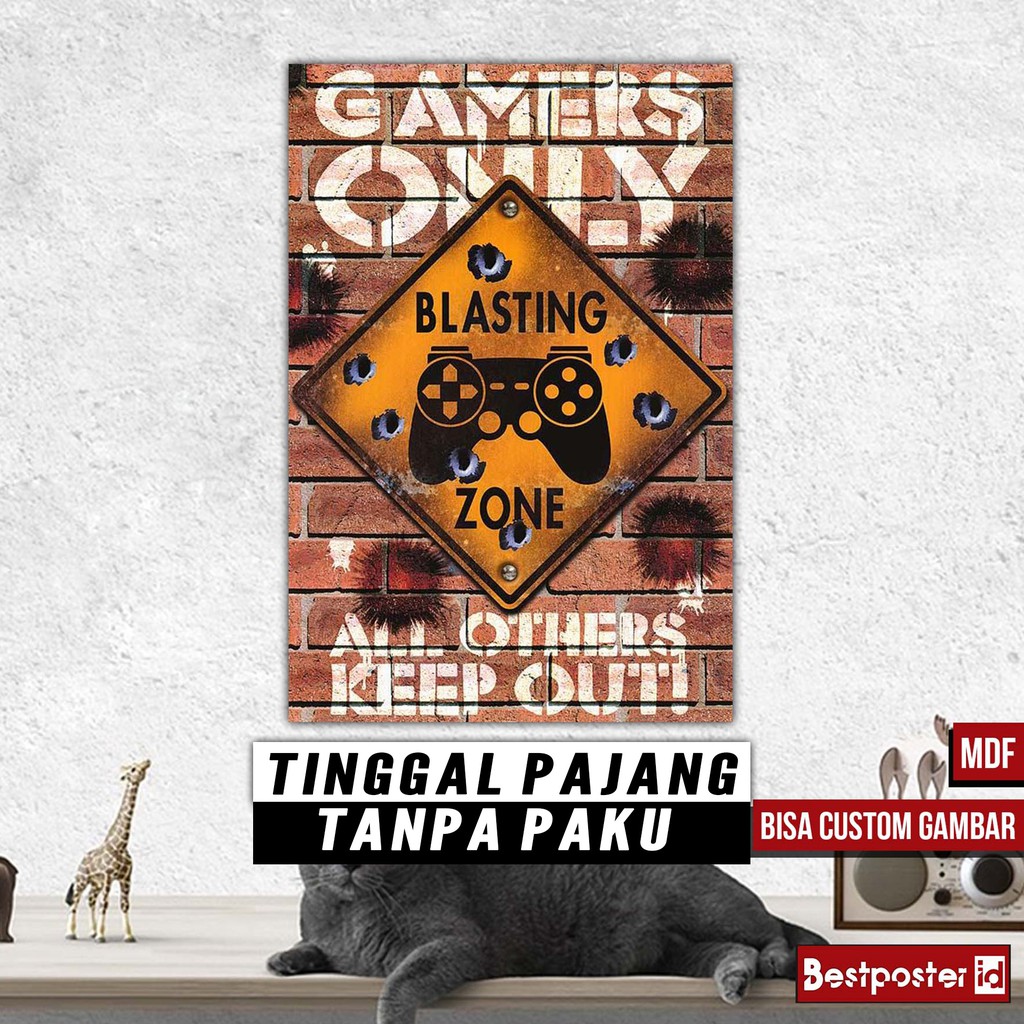 Jual Poster Dinding GAMERS ONLY GAMING Frame Kayu MDF01044 | Shopee ...