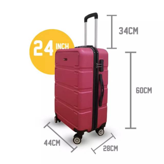 Jual Koper Viber ABS polo love 24 inchi - pink | Shopee Indonesia