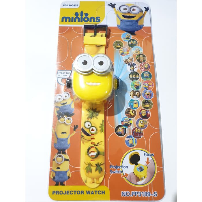 Jual Jam Tangan Proyeksi Kepala Besar Motif Minions Minion / Jam anak ...