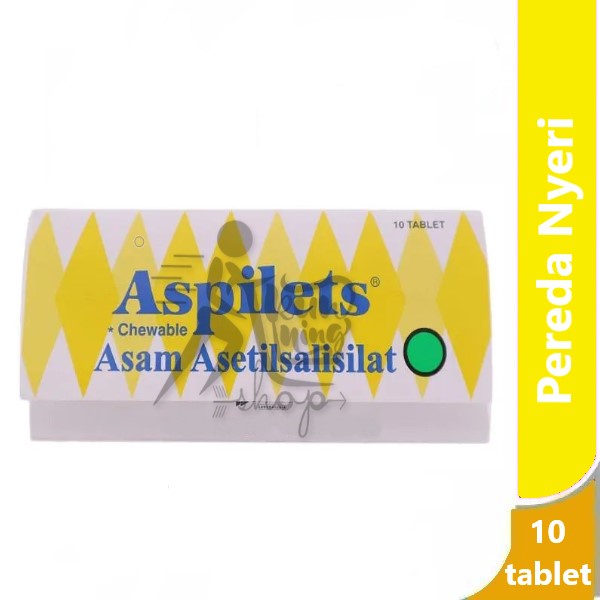 Jual Aspilets tablet kunyah @10 tablet - obat kunyah pereda nyeri dan ...