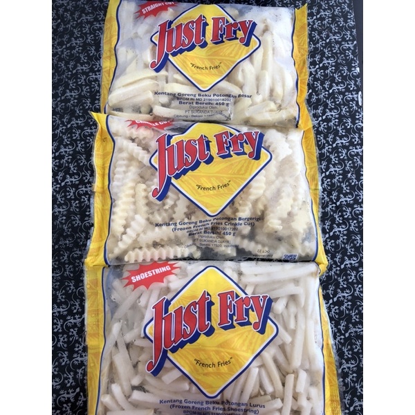 Jual JUST FRY KENTANG SHOESTRING / STRAIGH CUT / CRINKLE CUT 450 GR ...