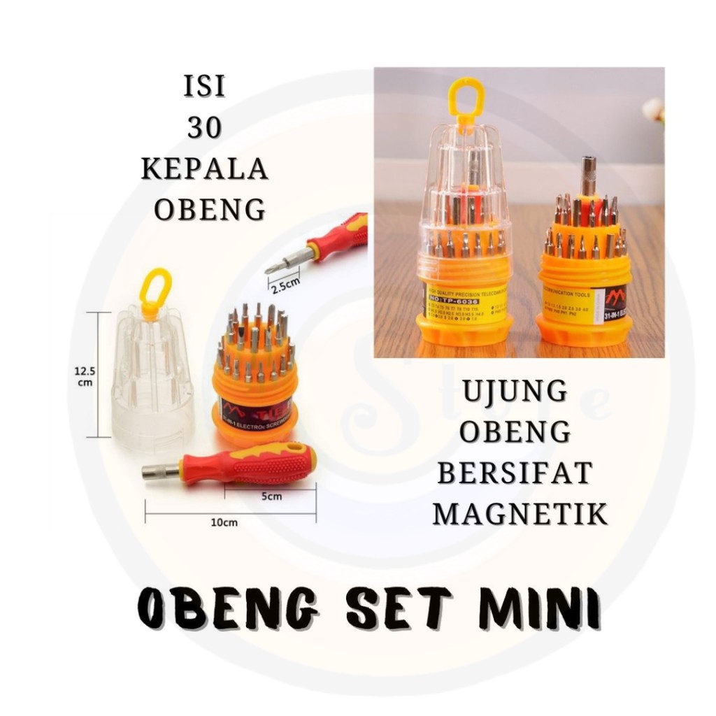Jual Obeng Set Multi 31 in 1 MINI Lengkap Serbaguna Handphone Elektronik HP | Shopee Indonesia