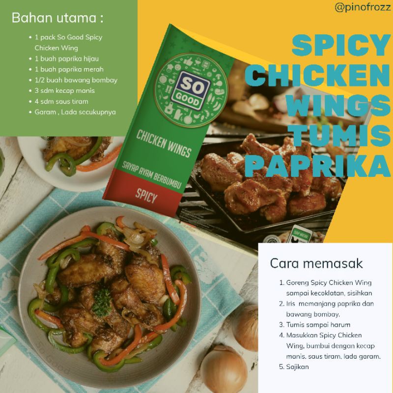 Jual So Good Spicy Chicken Wings 400gr / Chicken Wings / Frozen Food ...