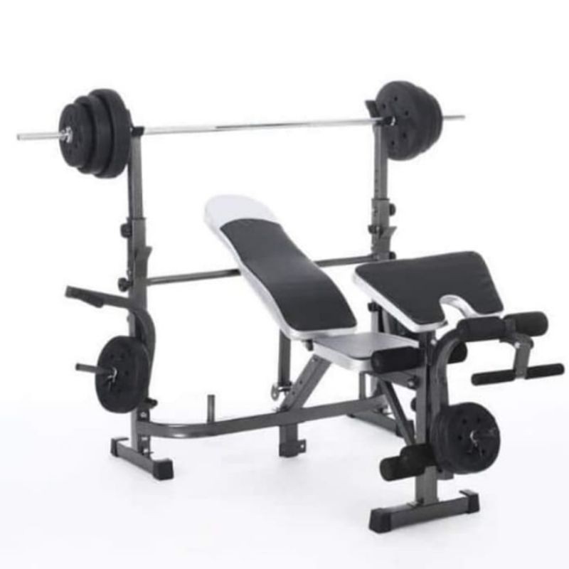 Jual ALAT FITNESS BENCH PRESS MULTIFUNGSI+BEBAN 40 KG | Shopee Indonesia