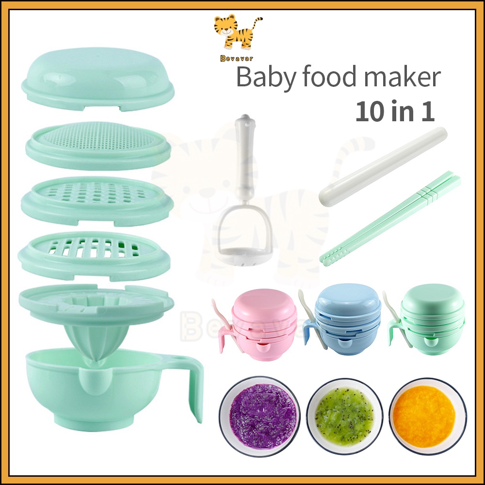 Jual Baby food Maker multifungsi Grinding bowl alat mpasi bayi 10 pcs ...
