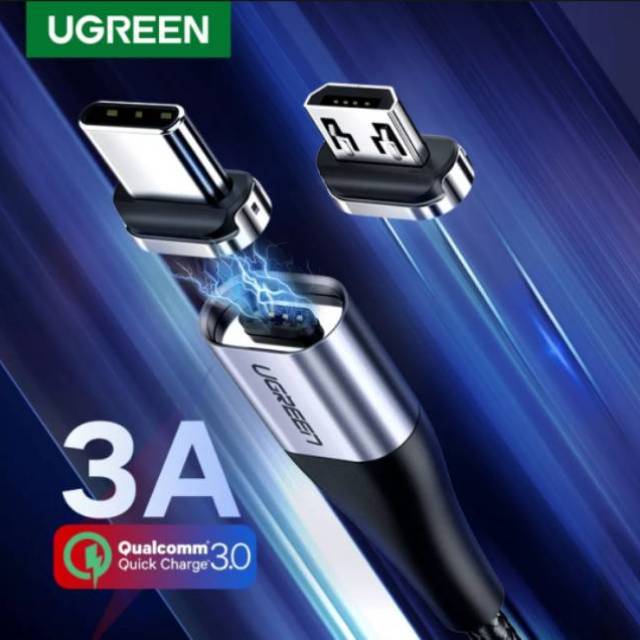 Jual Ugreen Magnetic Micro USB - Type C Cable Kabel 1 Meter | Shopee ...